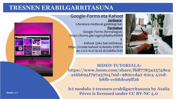 b2 modulo 2 tresnen erabilgarritasuna