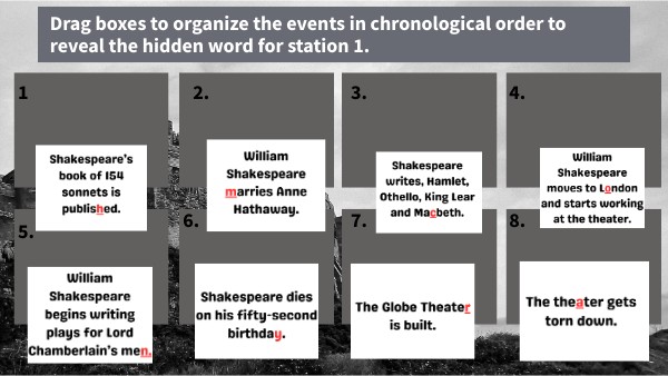Shakespeare History Events