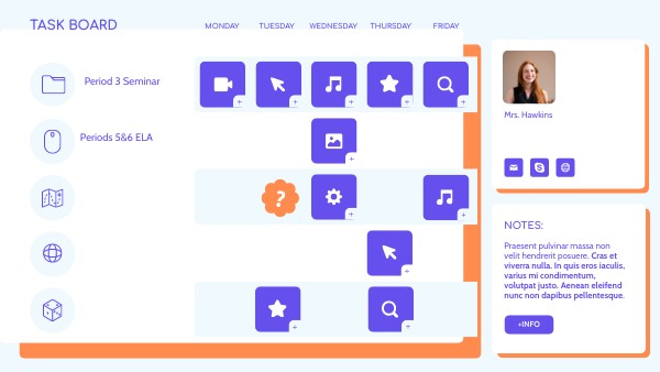 TASK BOARD/Agenda | Genially