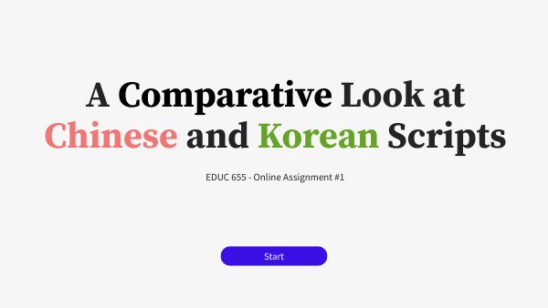 Chinese Hanzi vs Korean Hangul | Genially