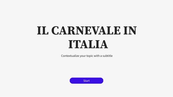 IL CARNEVALE IN ITALIA | Genially