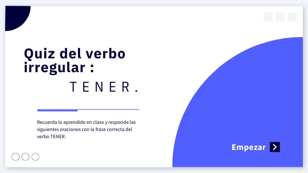 El verbo TENER | Genially