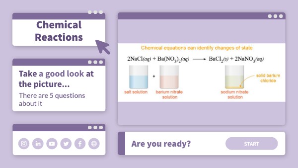 Chemical Reaction Picture Quiz | Genially
