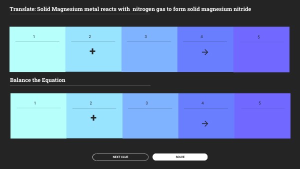 Chemical equation Balance + Translation | Genially