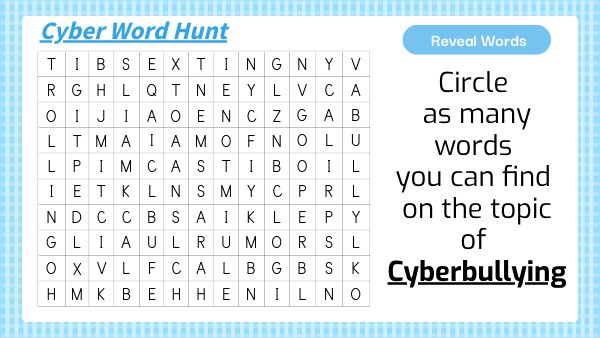 Cyberbullying Word Search