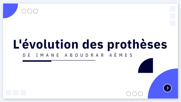 Evolution des prothèses | Genially