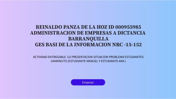 U2 ACTIVIDAD ENTREGABLE | Genially