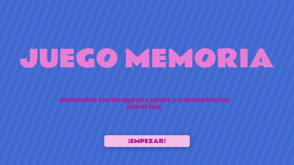 JUEGO MEMORIA | Genially