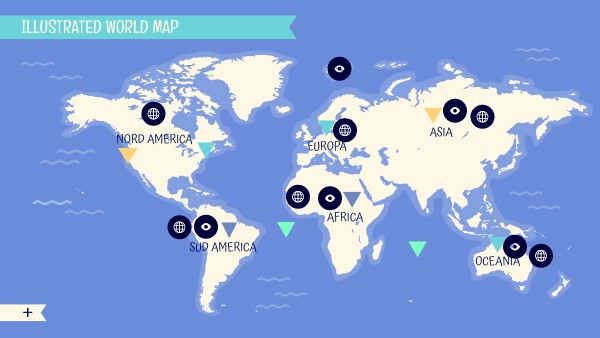 ILLUSTRATED WORLD MAP | Genially