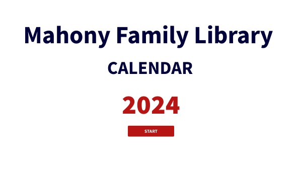 Mahony Family Library Calendar 2024