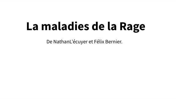 La Rage de Nathan et Félix | Genially