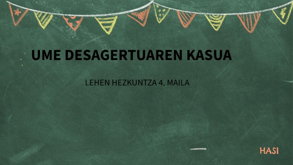 Ume desagertuaren kasua