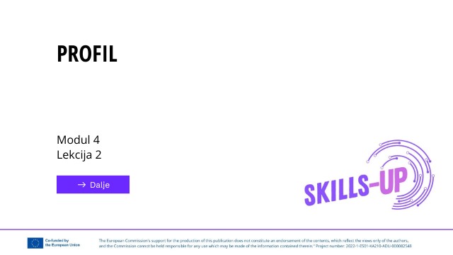 THE PROFILE - Lesson 2, Module 4 | Genially
