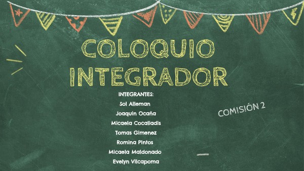 coloquio integrador | Genially