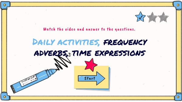Daily activities, frequency adverbs, time expressions ESL A1 - ISTMAS ...