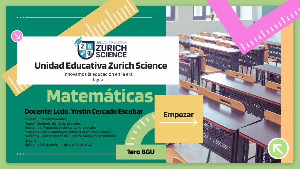 Matemáticas 1ero Bach - S1 y S2 | Genially