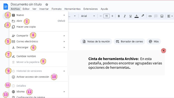 Comandos menus archivo, inicio insertar | Genially