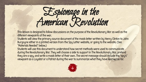 Espionage in the American Revolution | Genially