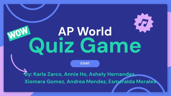 AP World quiz game