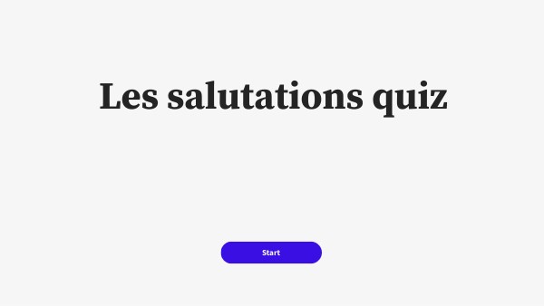 les salutations | Genially