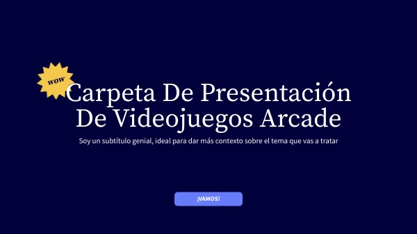 Presentación De Videojuegos Arcade | Genially