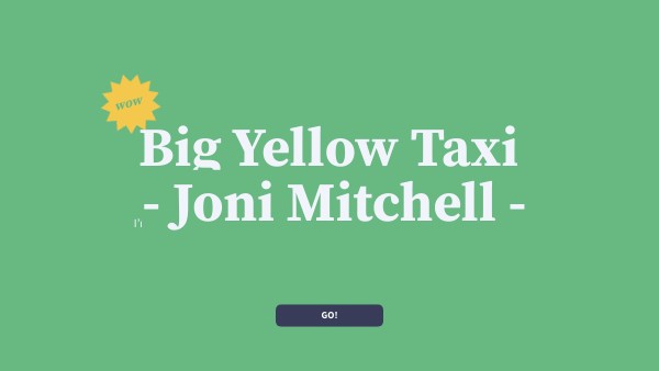 Big Yellow Taxi