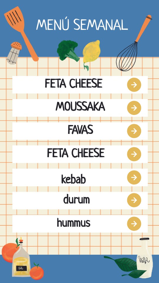 MENÚ SEMANAL MÓVIL | Genially