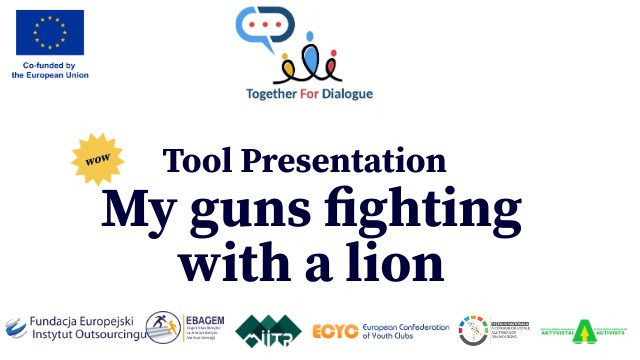 My guns fighting with a lion | Genially