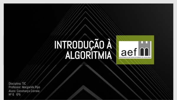 Introdução à Algoritmia | Genially