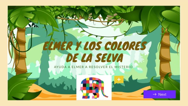 Elmer y los colores de la selva. | Genially