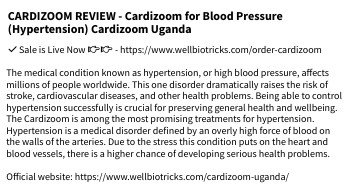 CARDIZOOM REVIEW - Cardizoom for Blood Pressure (Hypertension) Cardizo ...