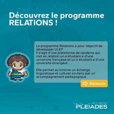 Projet RELATIONS | Genially