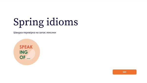 Spring idioms | Genially
