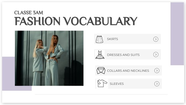 FASHION VOCABULARY
