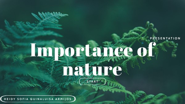 NATURE PRESENTATION | Genially