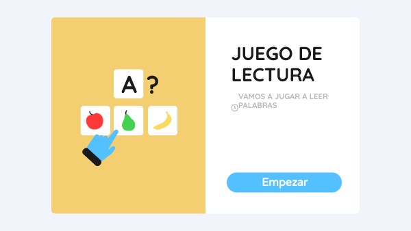 Juego de lectura para preescolar