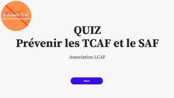 Prévenir les TCAF et le SAF Quiz | Genially