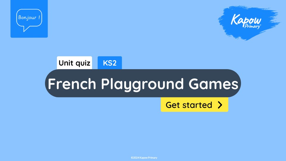 Y3 French Playground Games Assessment