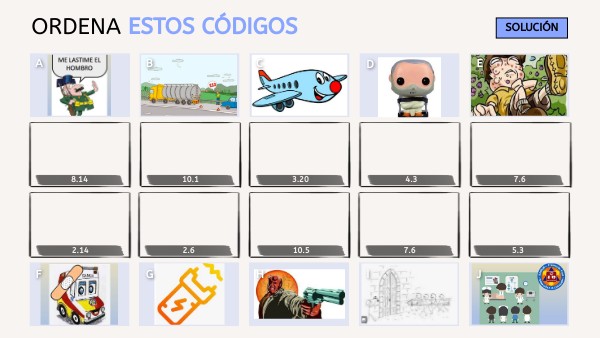 ORDENA CODIGOS 2 | Genially