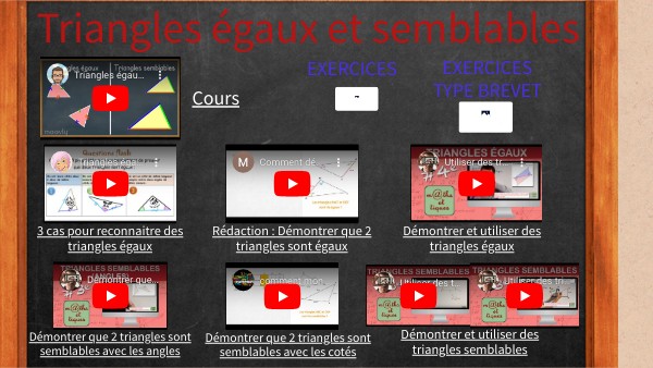 Triangles égaux et semblables | Genially