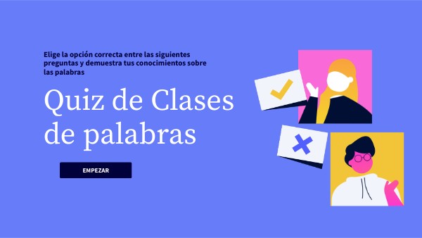 Quiz de Clases de palabras | Genially