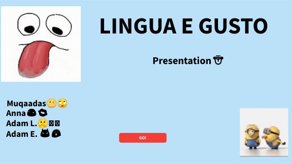 Lingua e gusto | Genially
