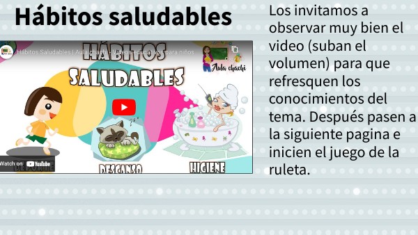 MISION INTERMEDIA: HABITOS SALUDABLES | Genially