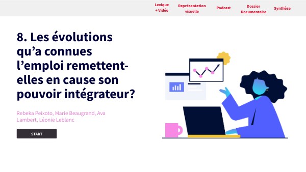 évolution de l’emploi | Genially