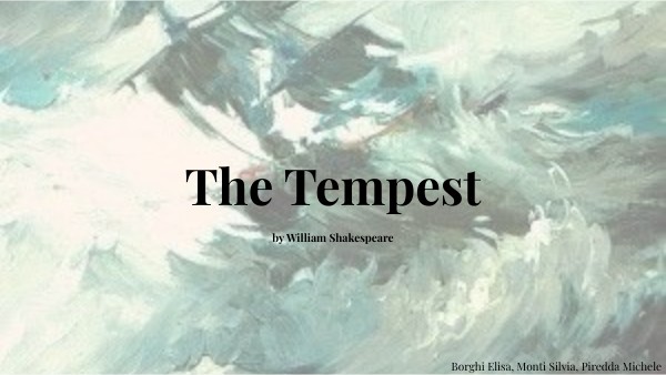 THE TEMPEST PRESENTATION