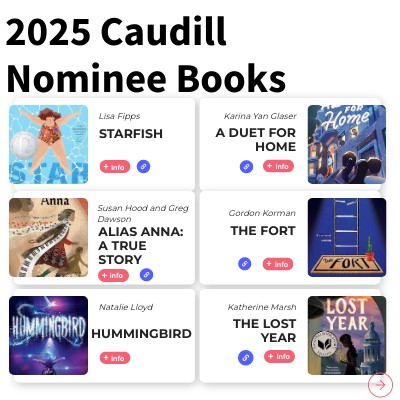 2025 Caudill Award Nominee Books | Genially