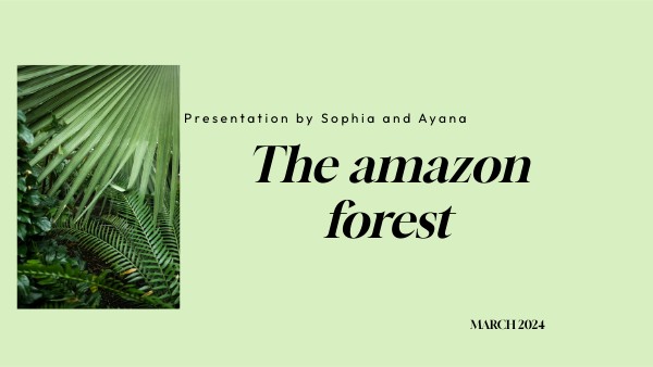 The amazon forest | Genially
