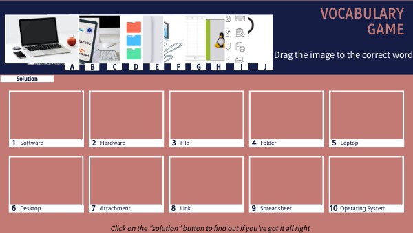 VOCABULARY GAME | Genially