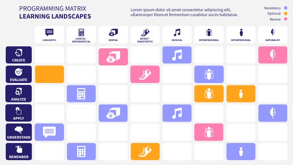 PROGRAMMING MATRIX