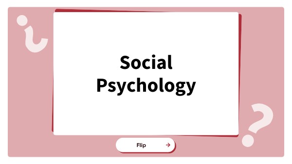 Social Psychology Flashcard quiz | Genially